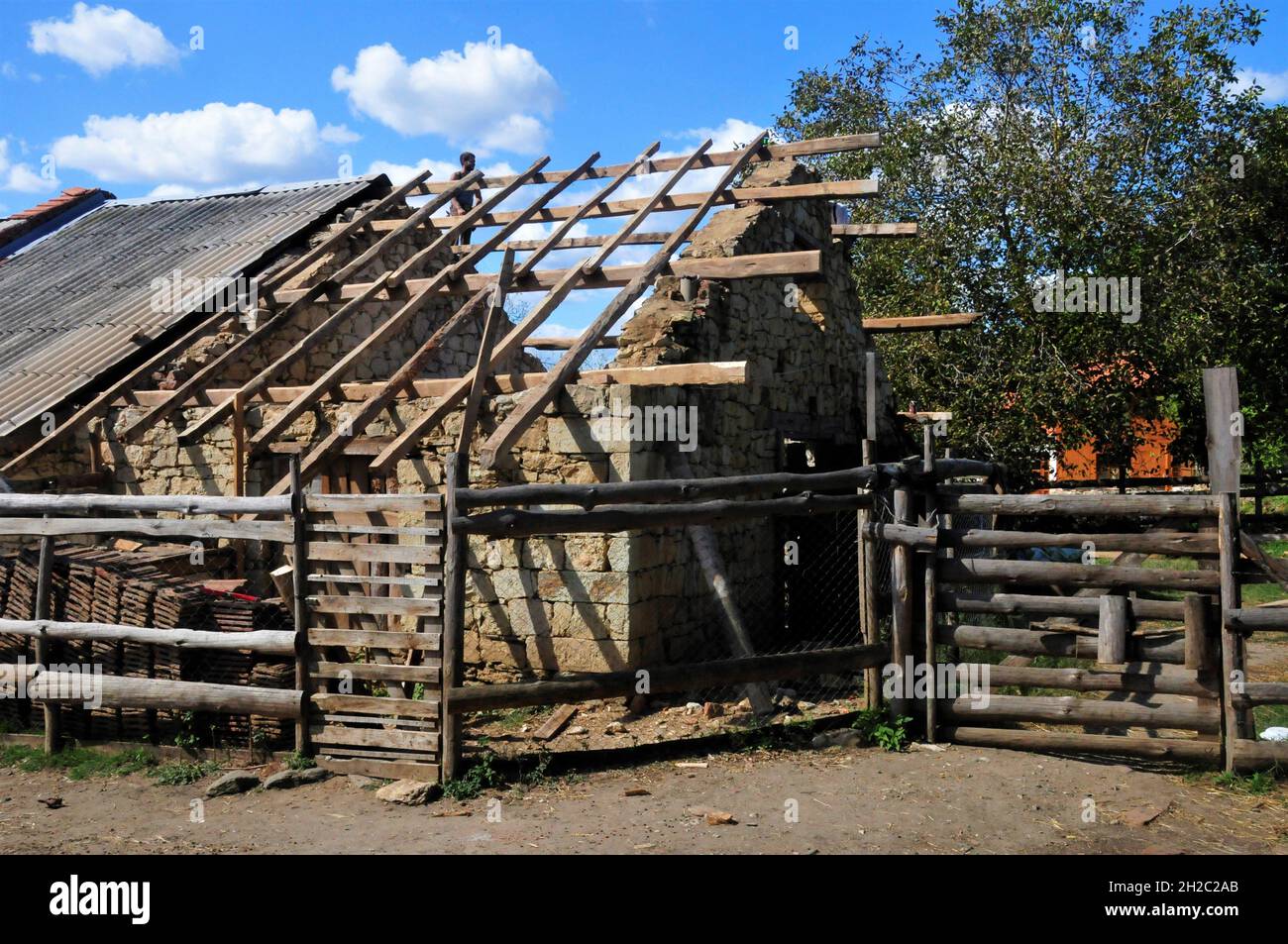old stable during repair Stock Photo - Alamy