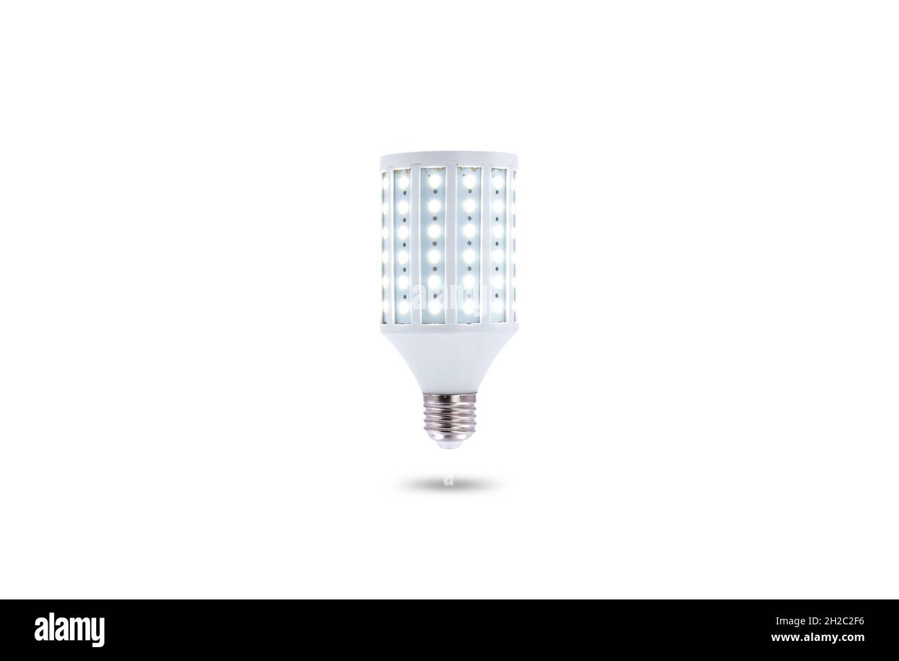 LED energy-saving lamp, screw cap E27 230v isolated on white background ...