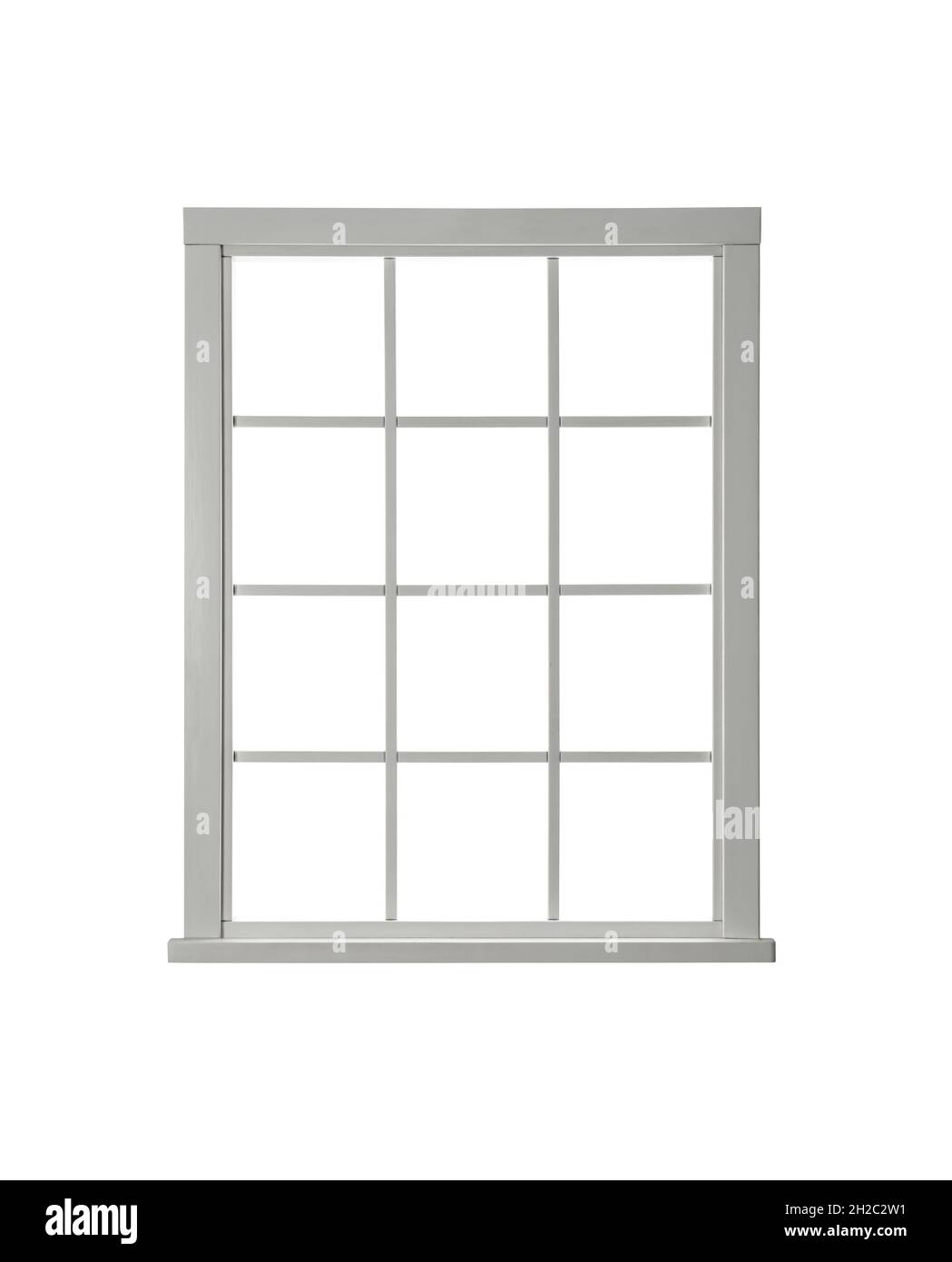 Clean modern window on white background. Architectural element Stock ...