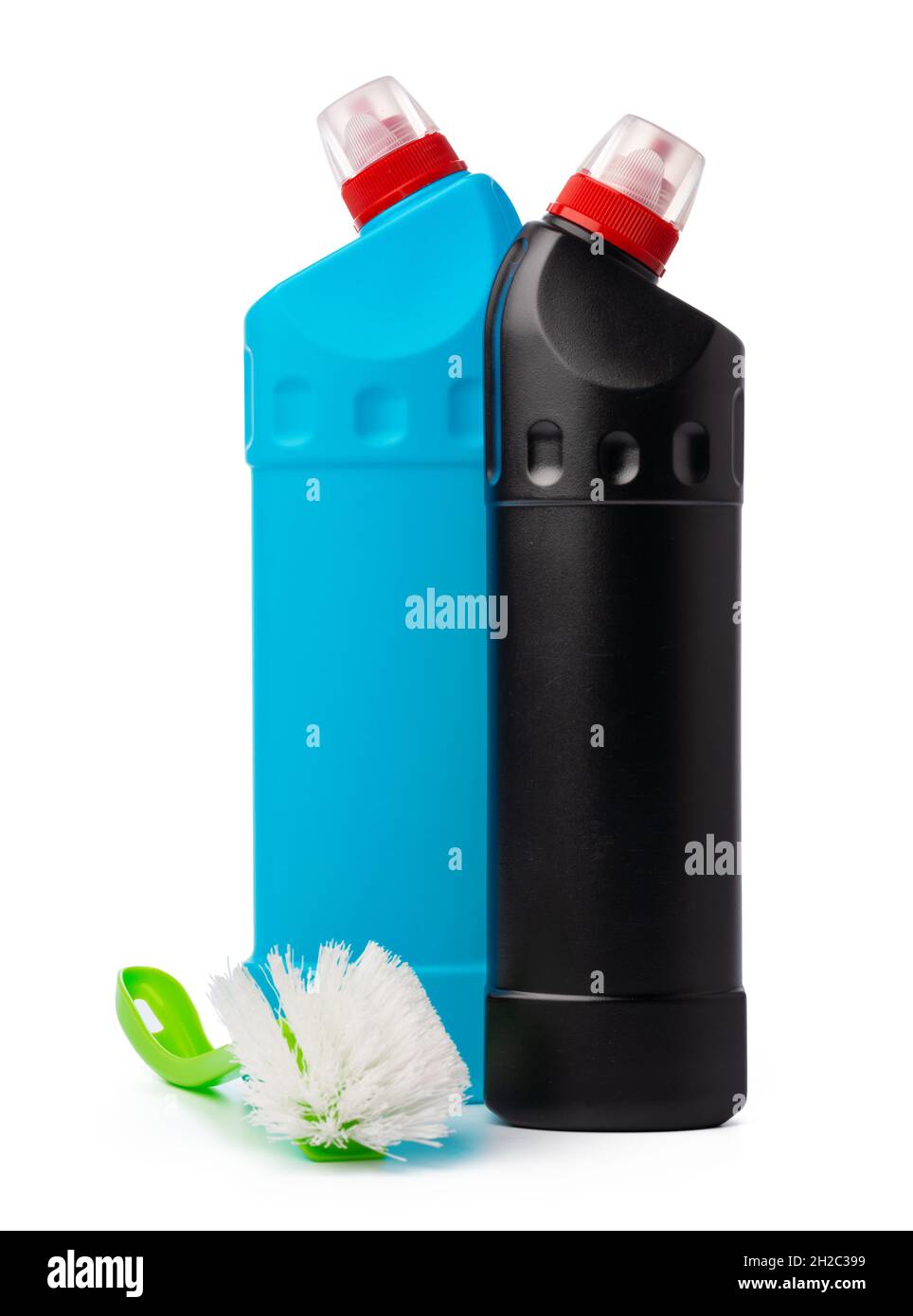 Sanitary household cleaning items isolated on white background Stock ...