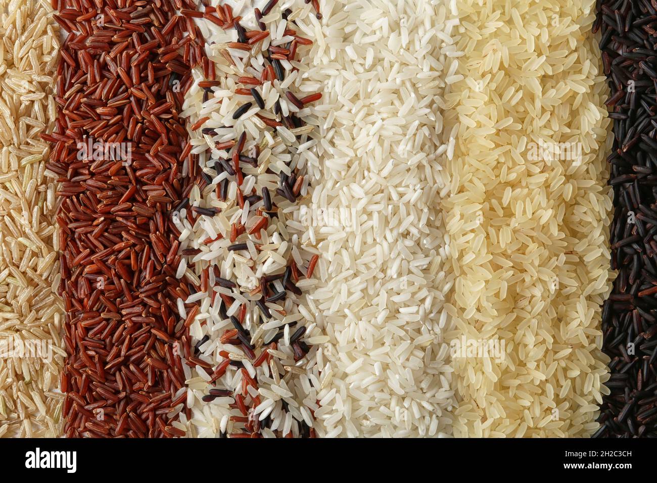 Brown and other types of rice as background, closeup Stock Photo - Alamy