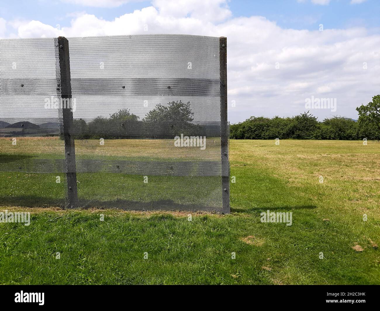 expanded metal fence on the former German-German border , Germany ...