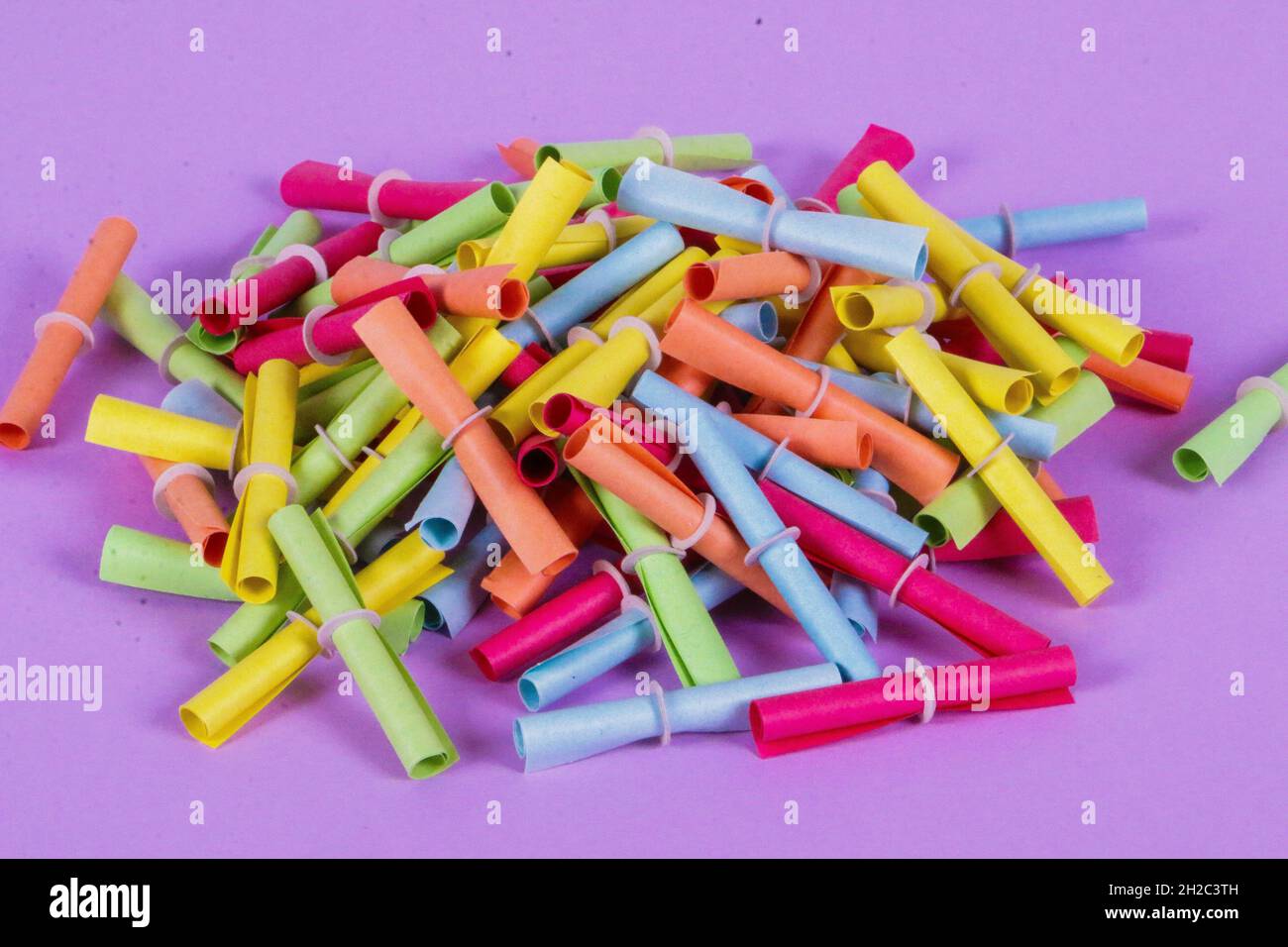 Colorful objects on the table Stock Photo - Alamy