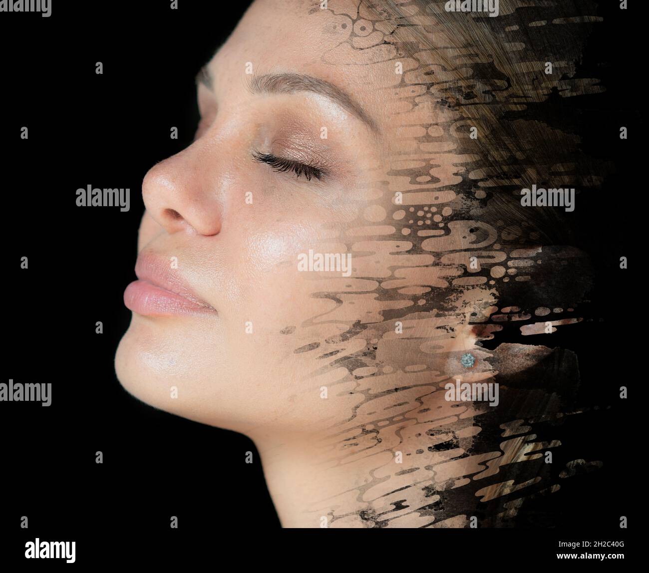 Ink splat face hi-res stock photography and images - Alamy