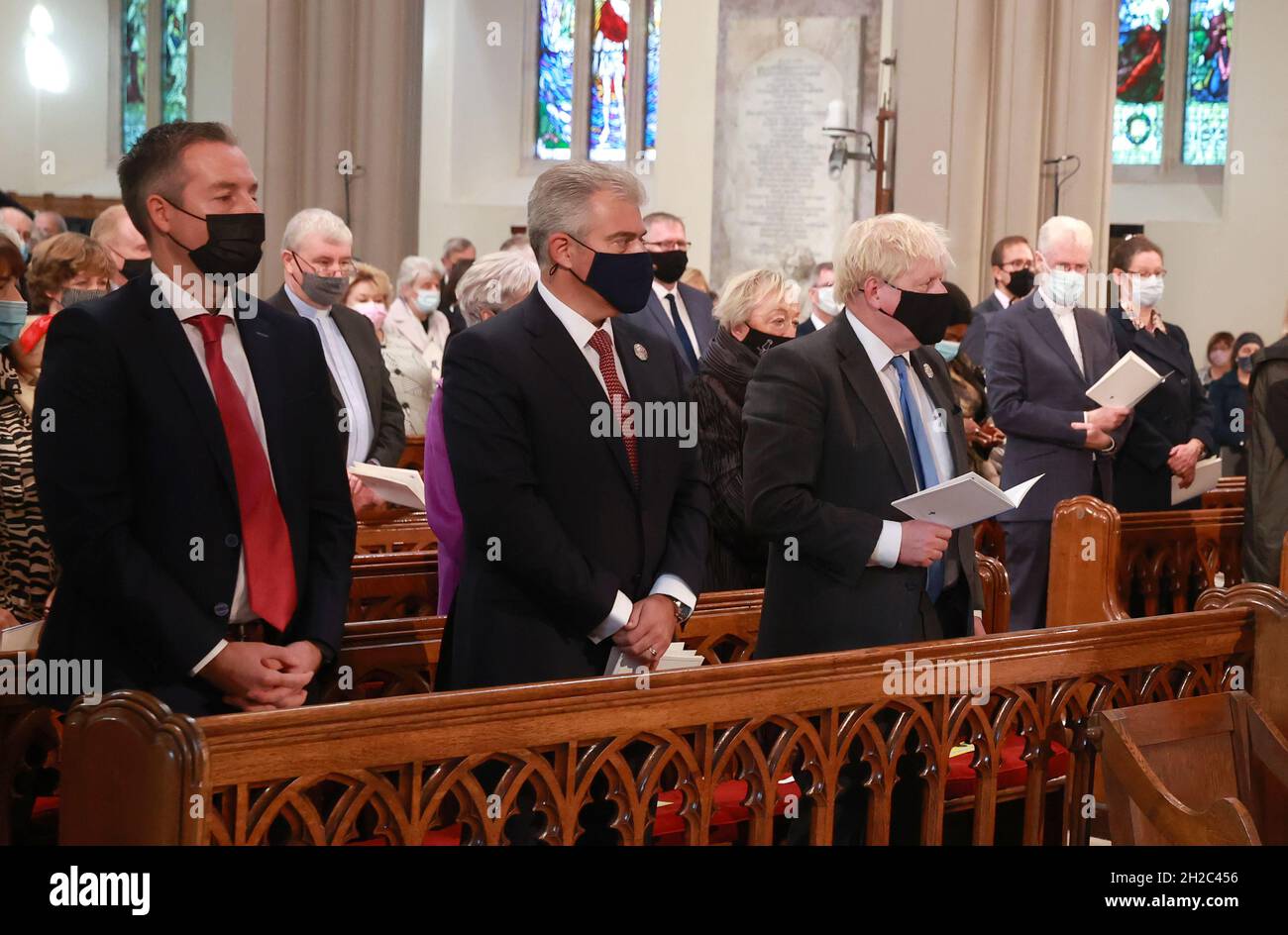 Left to right northern ireland secretary brandon lewis hi-res stock ...