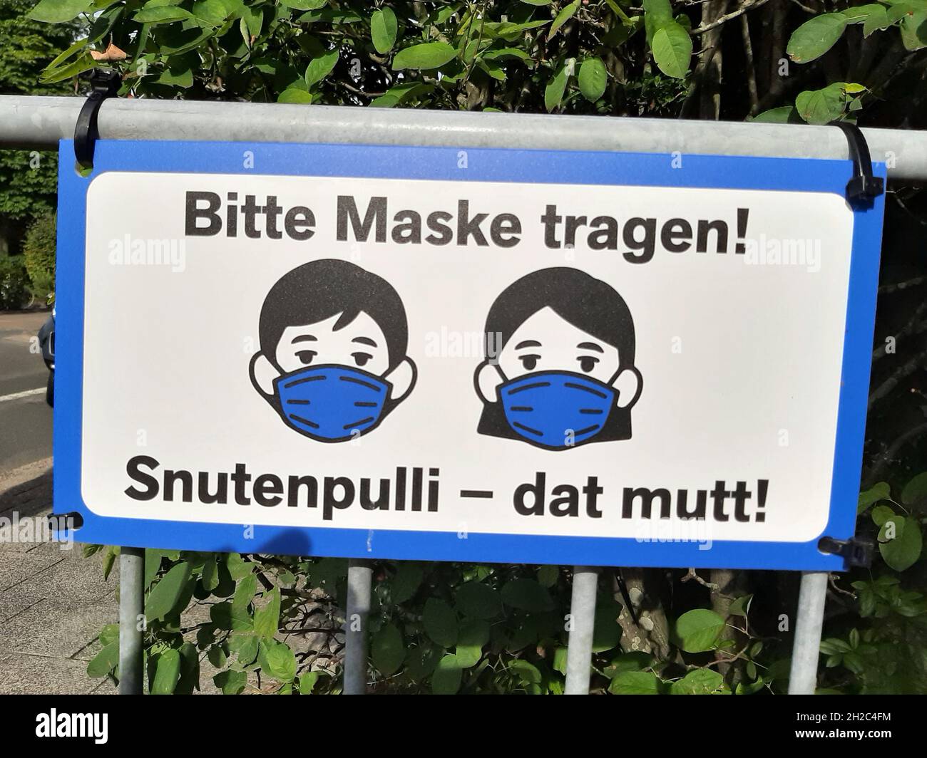 original invitation to wear the mask, Germany, Lower Saxony, Jever ...