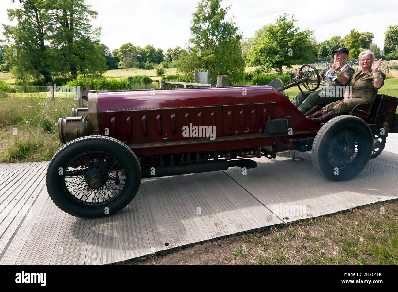 A 1905, Fiat Isotta-Fanschini, being demonstrated at the 2021 London ...