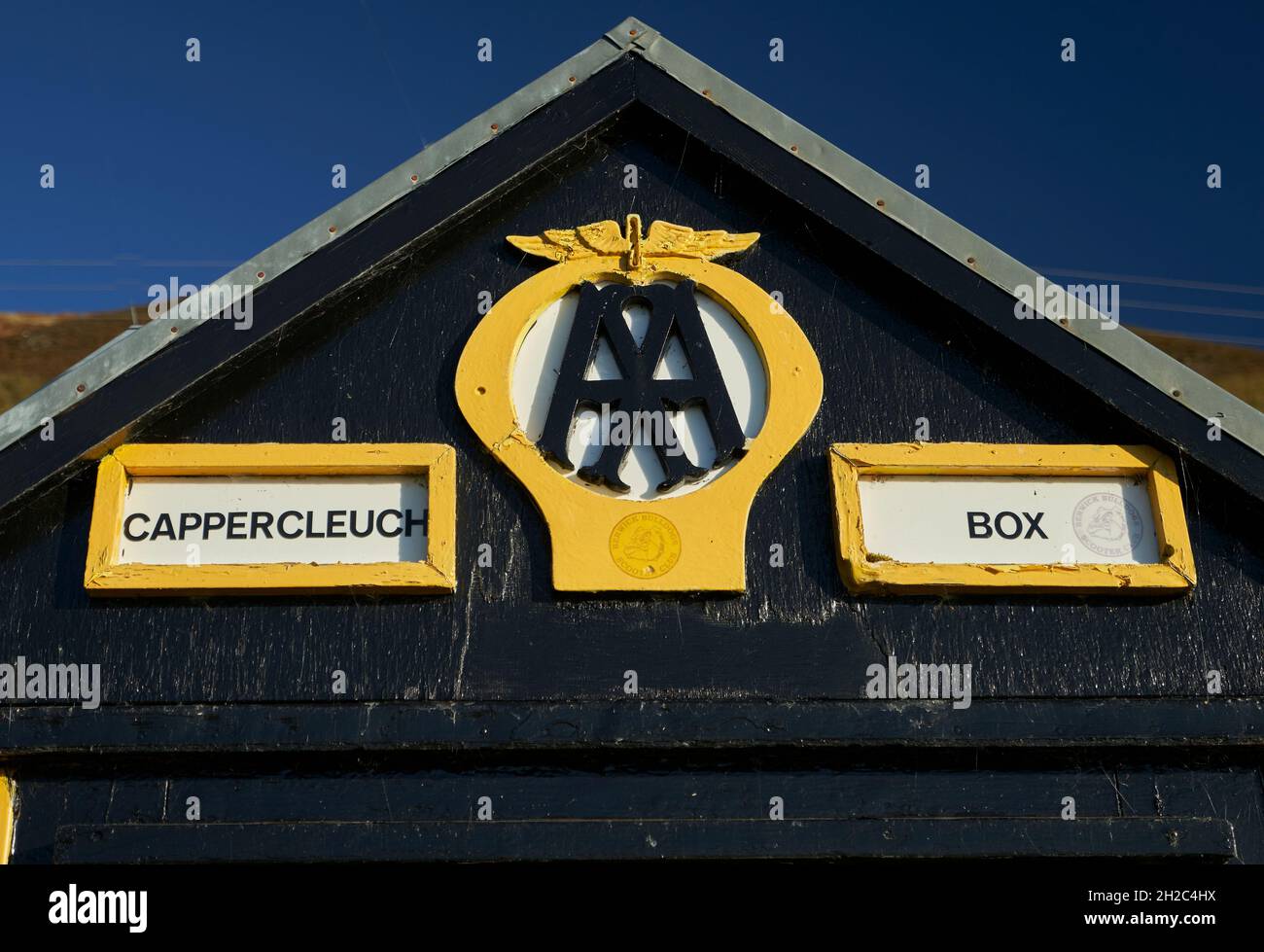 AA Roadside Telephone Box at Cappercleuch in the Scottish Borders.Only ...