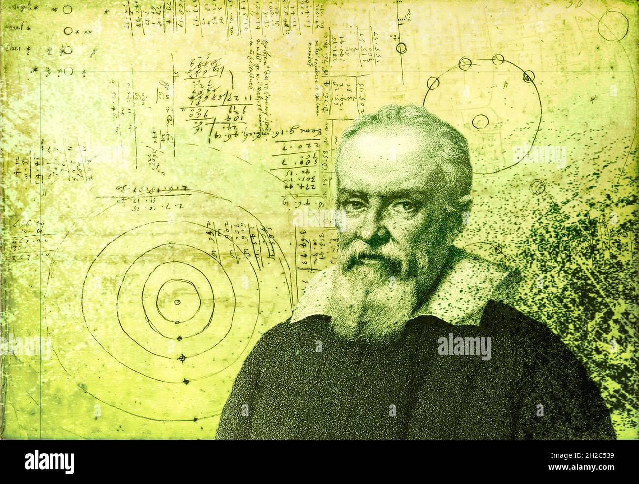 Galileo Galilei, 1564 - 1642, Italian astronomer, handwritten ...