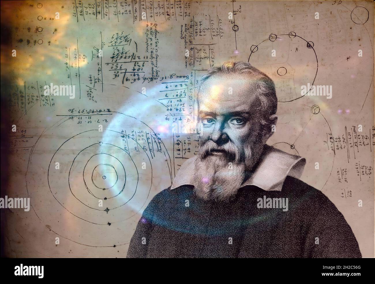 Galileo Galilei, 1564 - 1642, Italian astronomer, handwritten ...