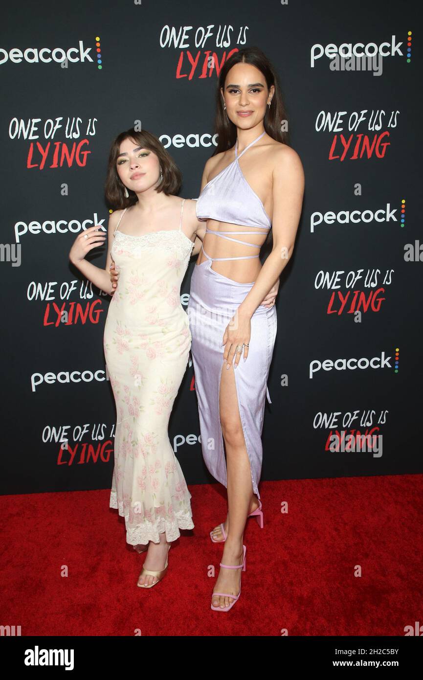 Santa Monica, Ca. 20th Oct, 2021. Marianly Tejada, Melissa Collazo, at Peacock's One Of Us Is ...