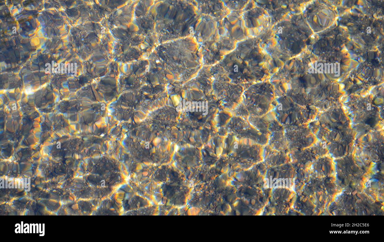 Water background texture with sand, and stones on the sea bottom Stock ...