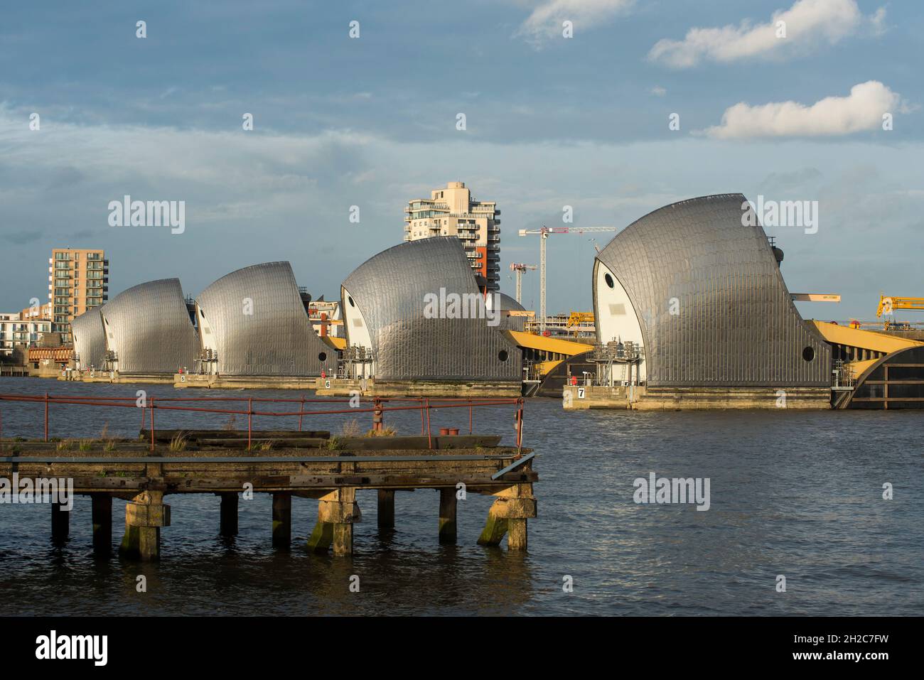 Thames barrier arms hi-res stock photography and images - Alamy