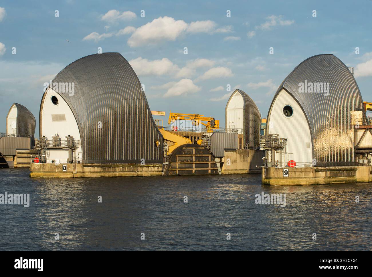 Thames barrier arms hi-res stock photography and images - Alamy