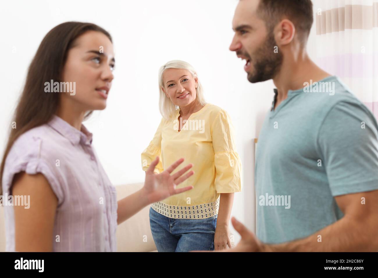 Mother in law daughter in law fight hi-res stock photography and images ...