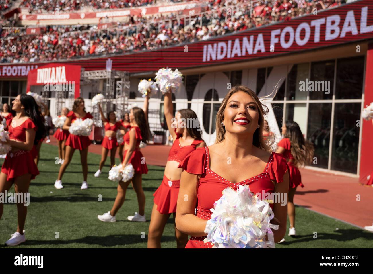 Indiana University’s RedSteppers dance as the Hoosiers play against ...