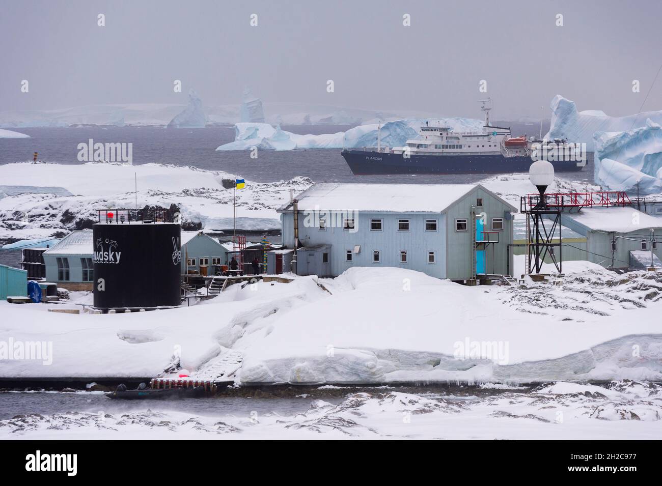 Vernadsky research base, the Ukrainian Antarctic station at Marina ...