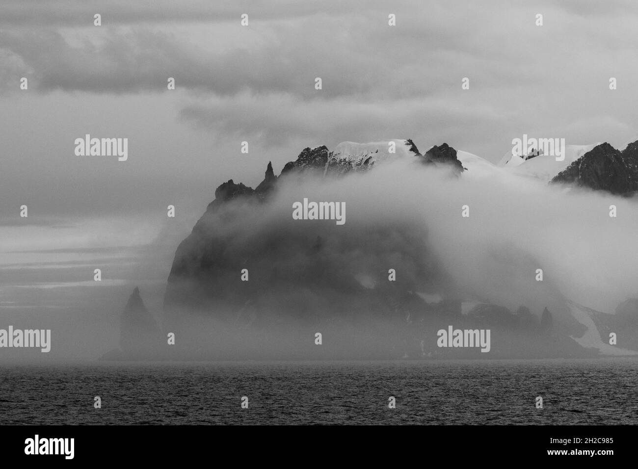 Clouds over Greenwich Island, English strait, Antarctica. Antarctica ...