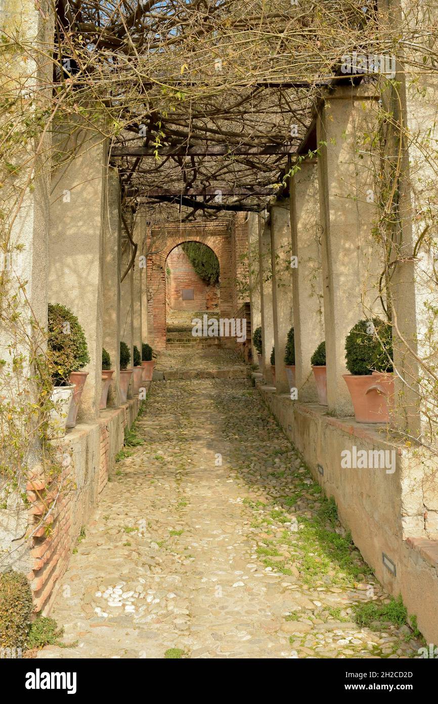 The Alhambra of Granada. Nazari monumental complex Stock Photo - Alamy