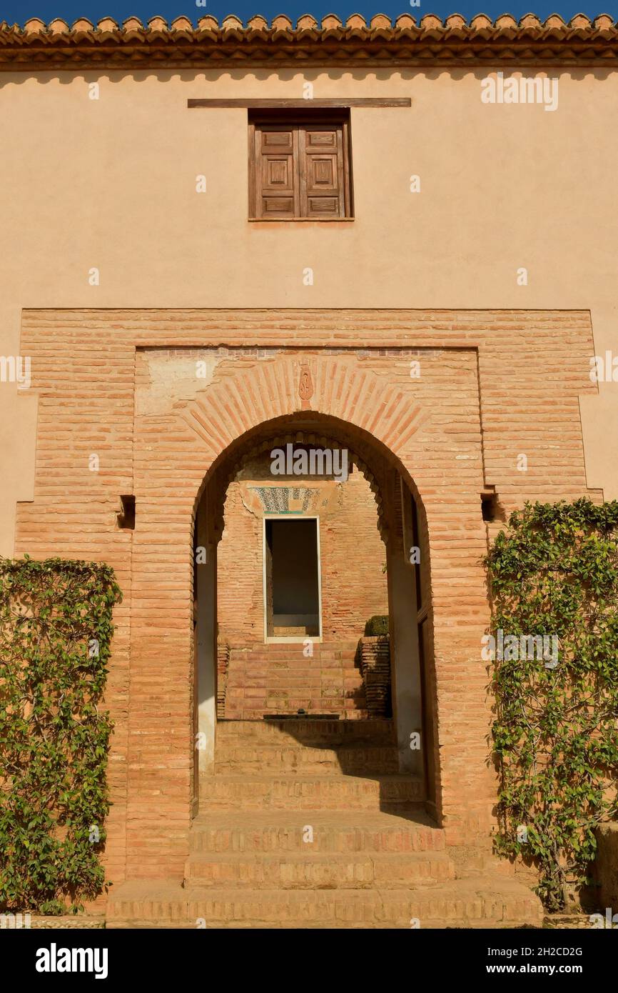 The Alhambra of Granada. Nazari monumental complex Stock Photo - Alamy
