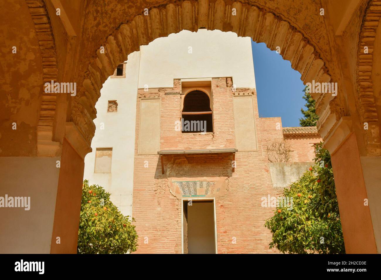 The Alhambra of Granada. Nazari monumental complex Stock Photo - Alamy