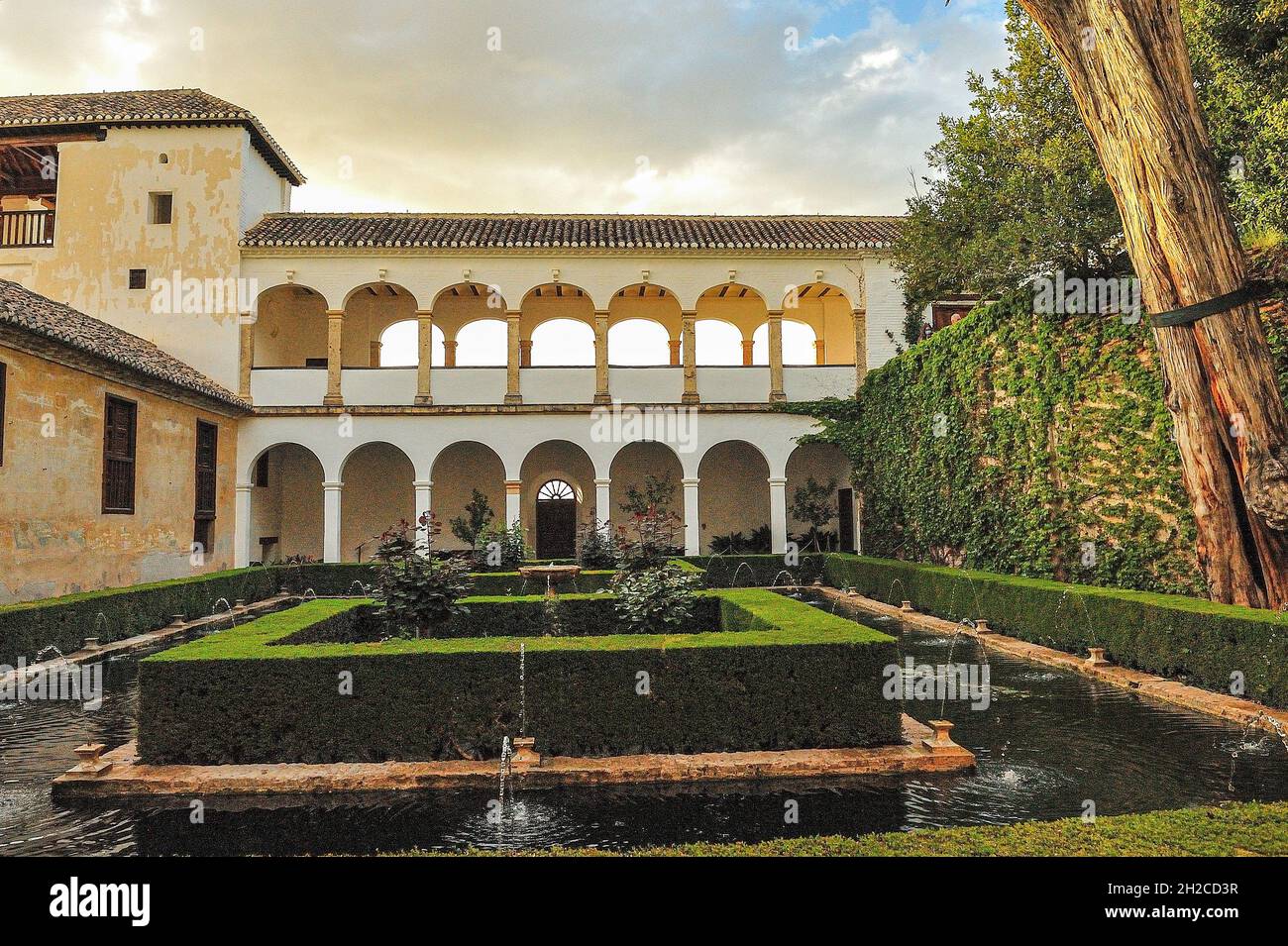 The Alhambra of Granada. Nazari monumental complex Stock Photo - Alamy