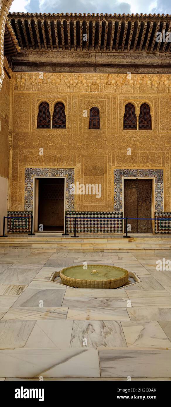 The Alhambra of Granada. Nazari monumental complex Stock Photo - Alamy