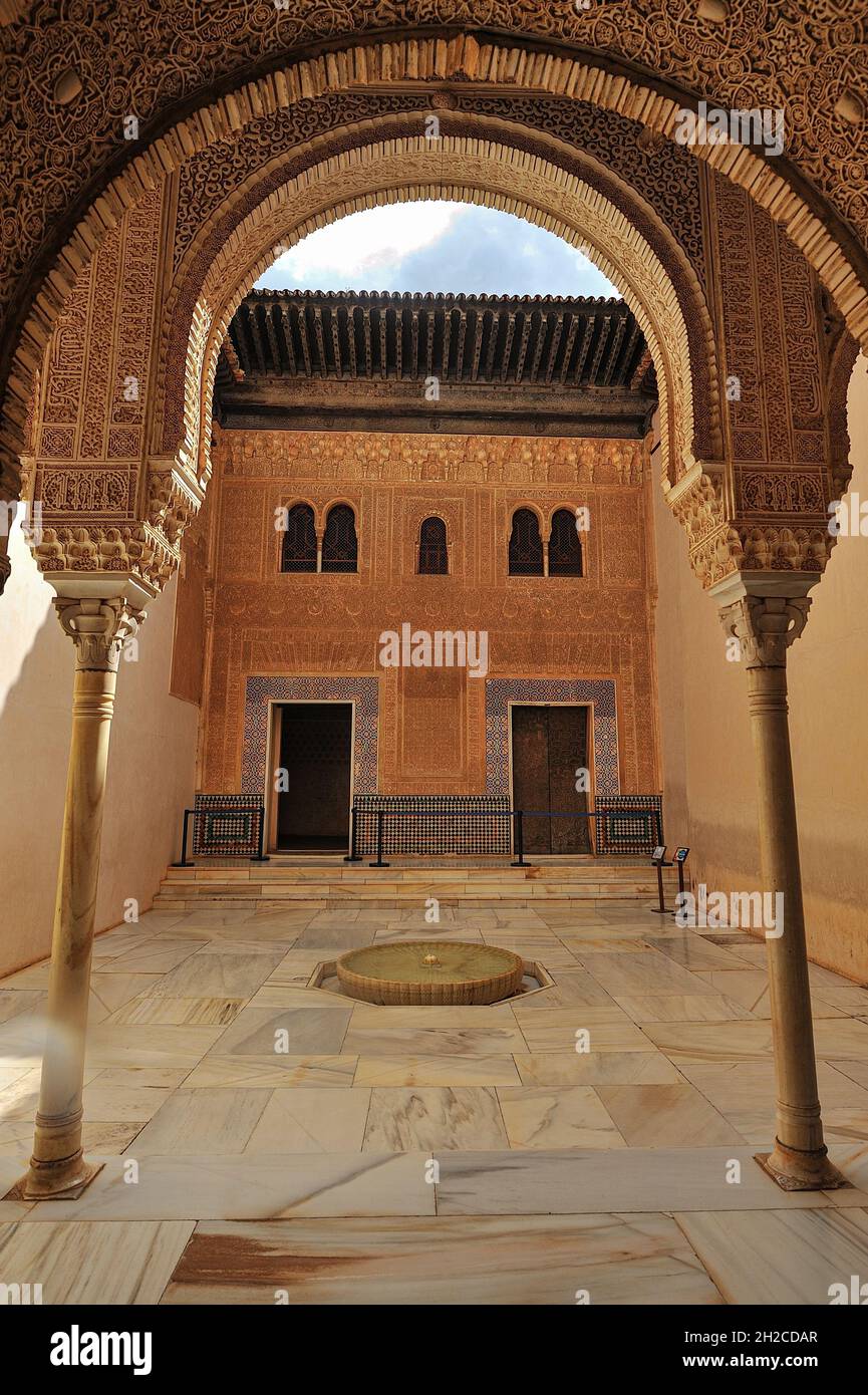 The Alhambra of Granada. Nazari monumental complex Stock Photo - Alamy