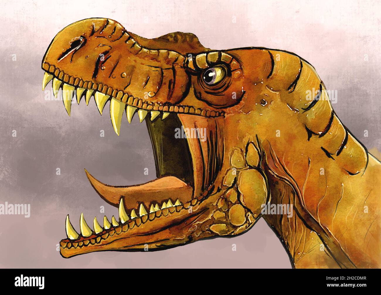 t rex illustration Stock Photo - Alamy