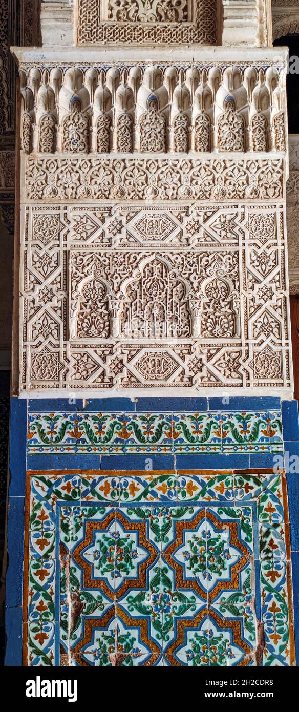 The Alhambra of Granada. Nazari monumental complex Stock Photo - Alamy