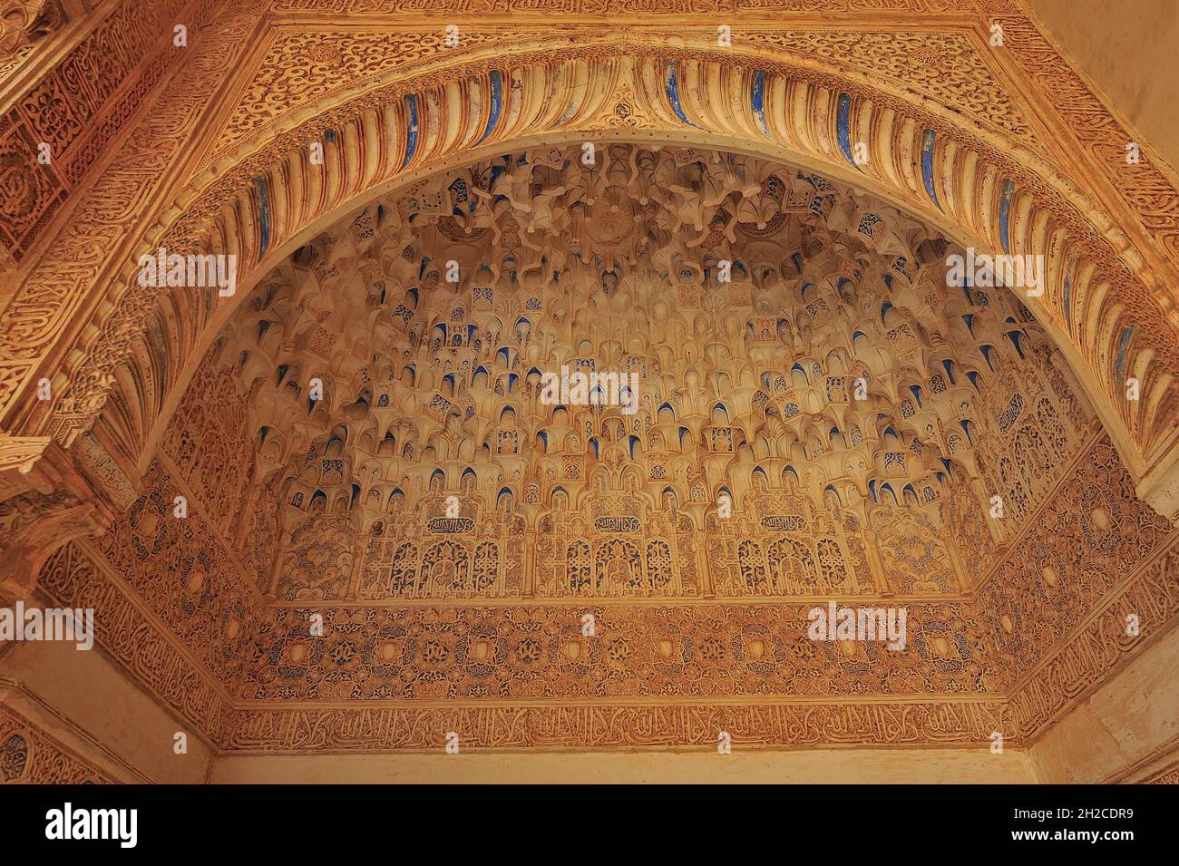 The Alhambra of Granada. Nazari monumental complex Stock Photo - Alamy