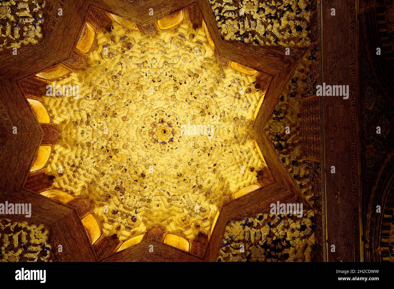 The Alhambra of Granada. Nazari monumental complex Stock Photo - Alamy