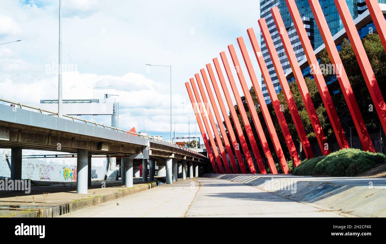 PERTH, AUSTRALIA - Sep 30, 2021: The beautiful modern buildings in the ...