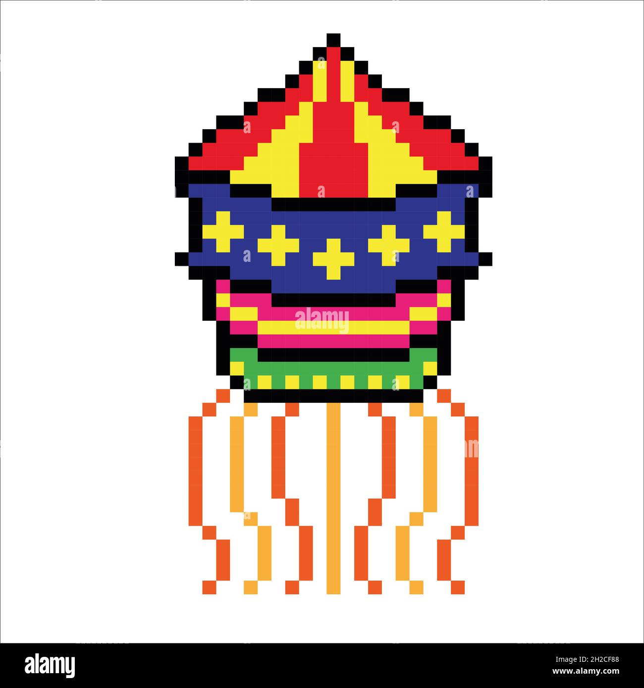 Diwali icon pixel art. illustration Stock Photo - Alamy