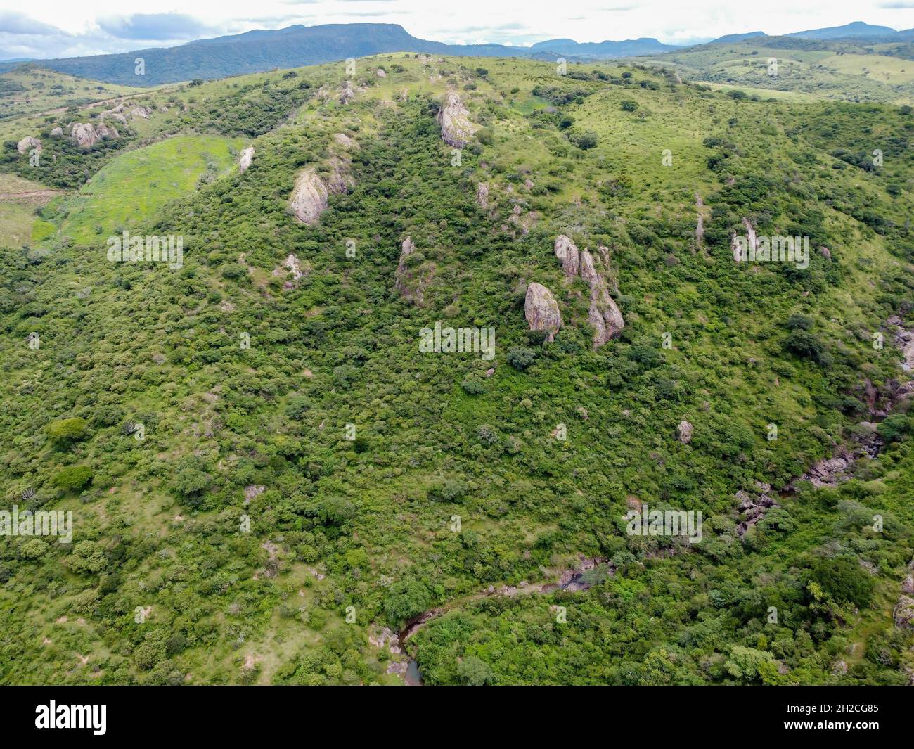 Beautiful view of a green mountai Stock Photo - Alamy