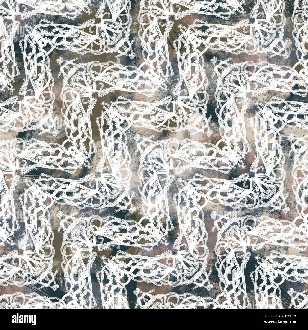 Seamless neutral and white grungy classic abstract surface pattern ...