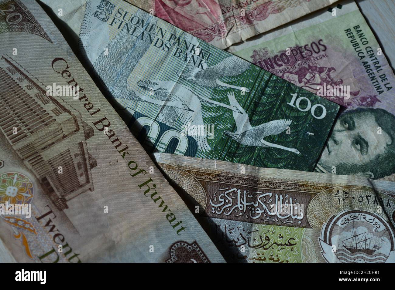 Assorted defunct or old currency bills from around the world Stock ...