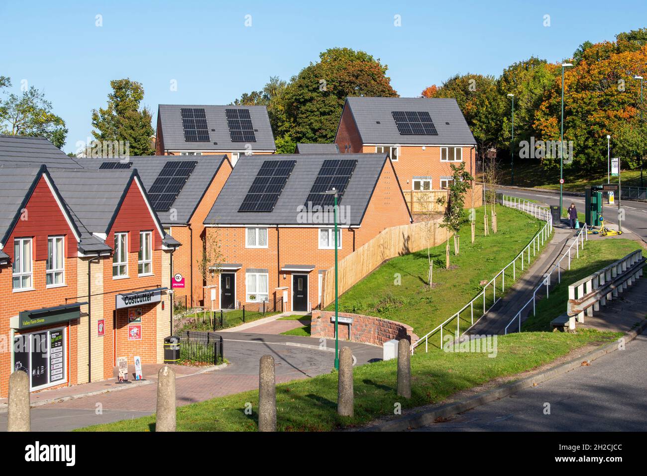 New Council Houses in Top Valley, Nottingham England UK Stock Photo - Alamy