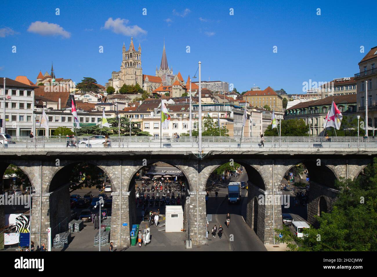 Cathedral grand pont lausanne switzerland hi-res stock photography and ...