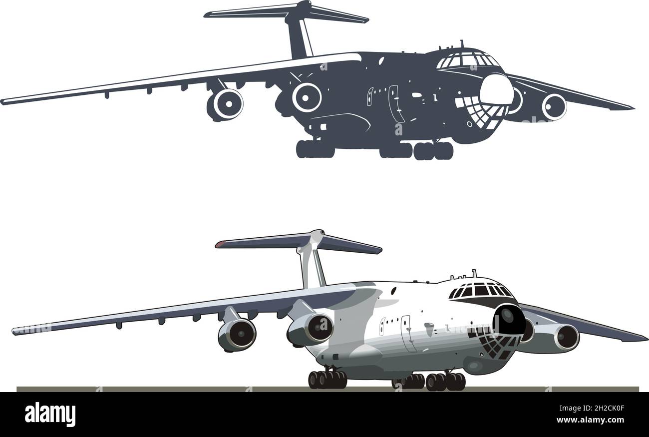 Vector art of jet cargo airplane. Available EPS-10 vector format ...