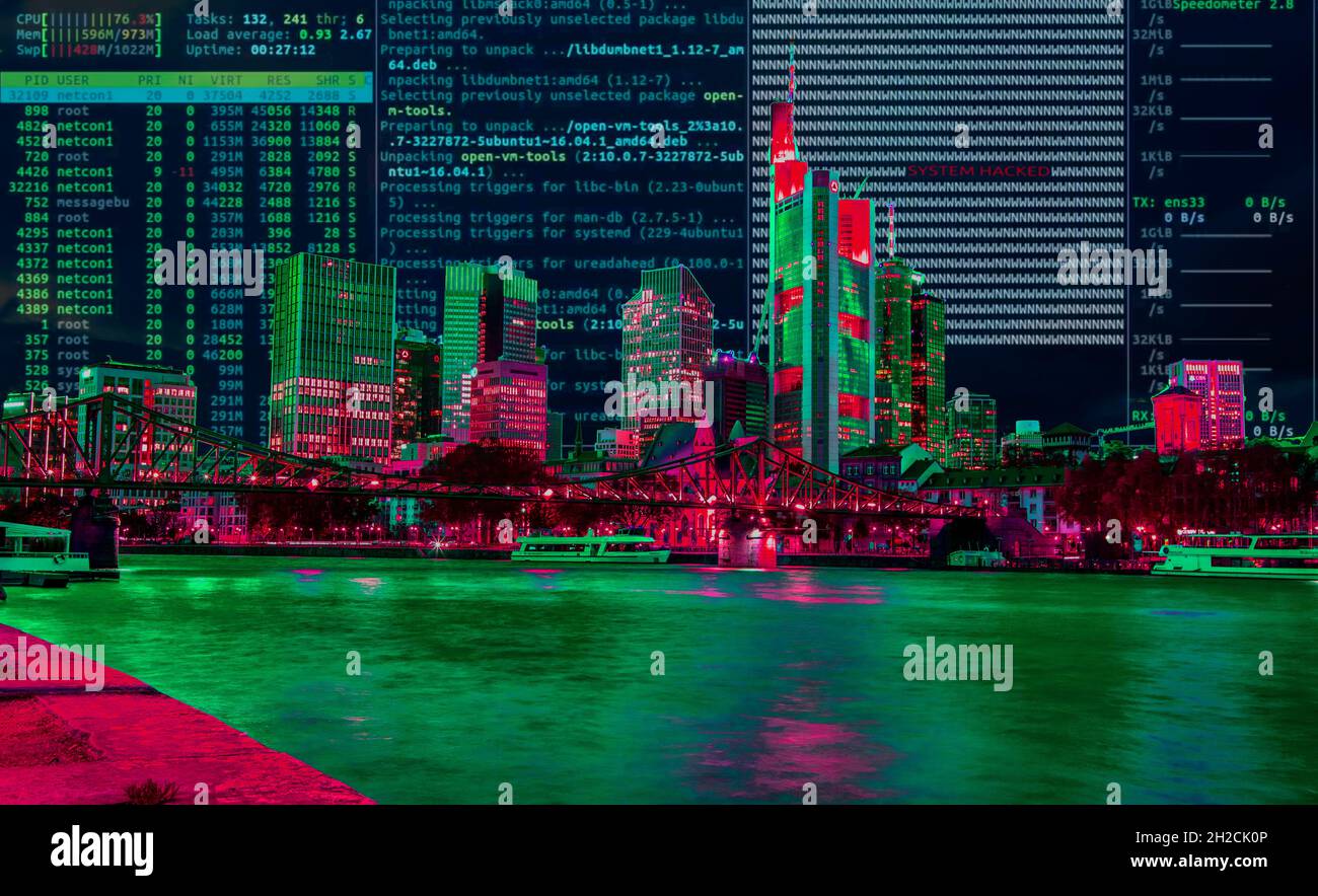 Symbolic image Cybe attack, computer crime, cybercrime, computer ...