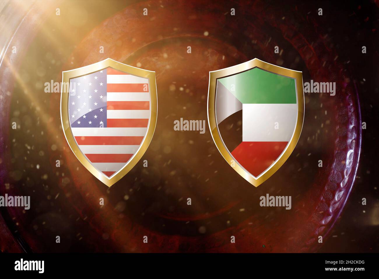 Kuwait usa flag hi-res stock photography and images - Alamy