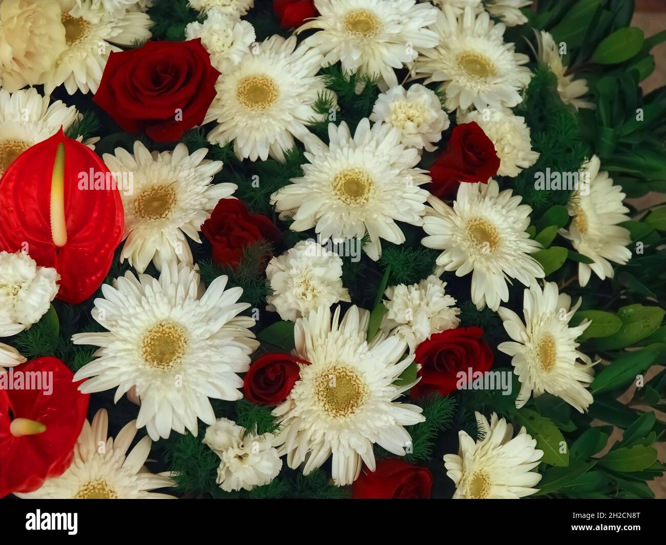 Big Beautiful bouquet of red roses Stock Photo - Alamy