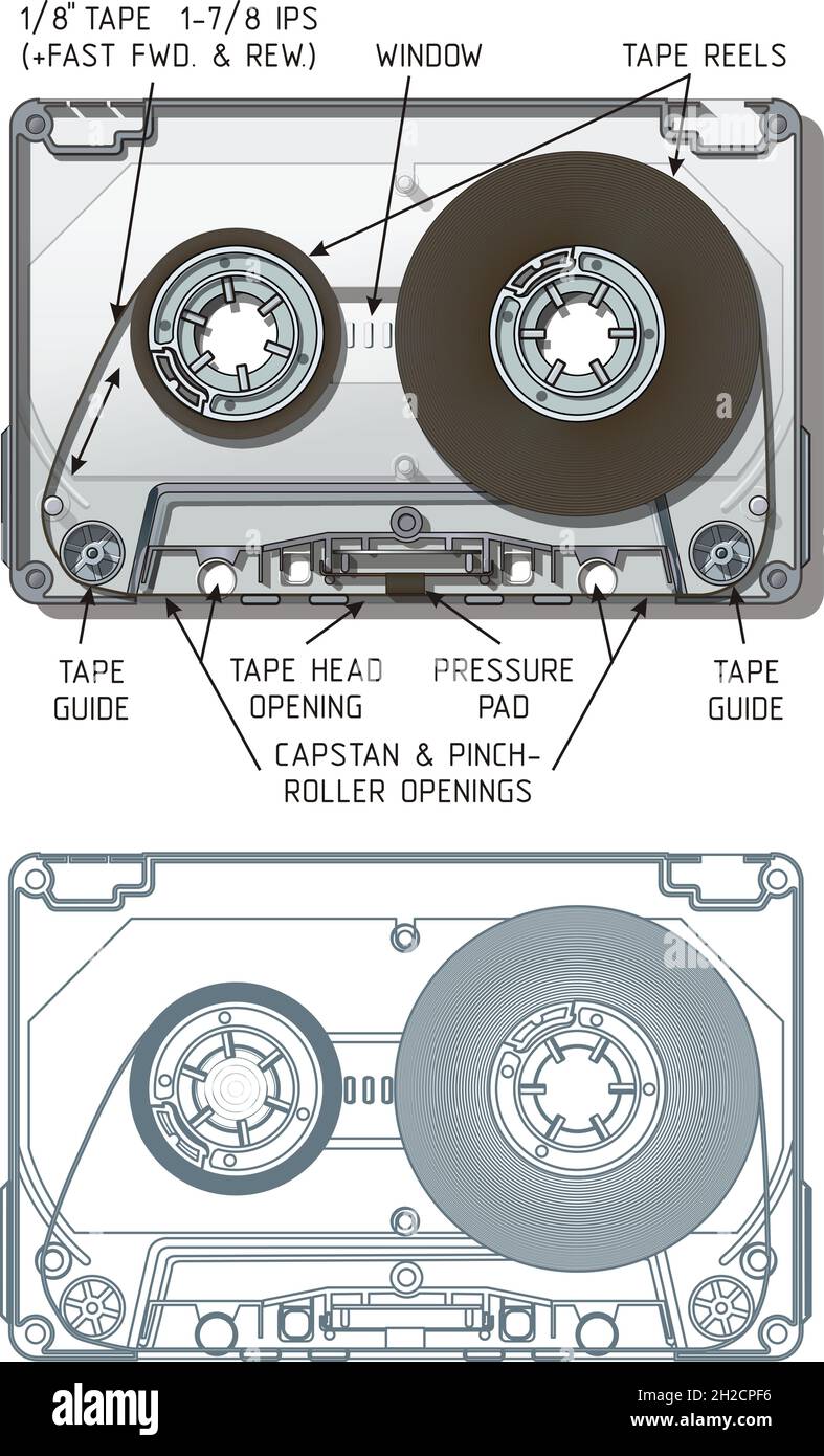 Vector audio cassette Available EPS-10 vector format separated by ...