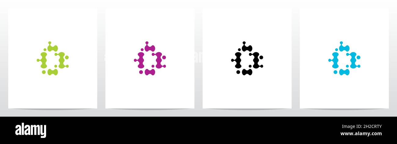 Microbiology Amoeba Paramecium Letter Logo Design O Stock Vector Image ...