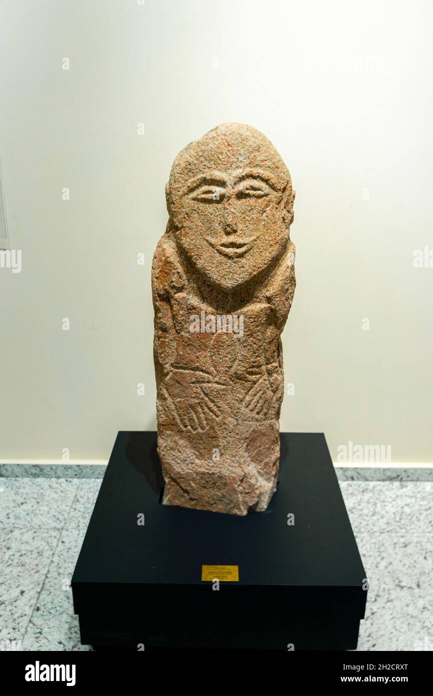 Stone statue, 5-8 century, Kazakhstan region. Medieval stone statues on ...