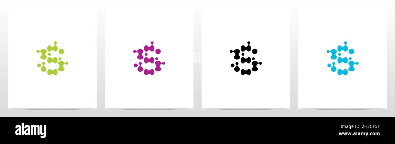 Microbiology Amoeba Paramecium Letter Logo Design S Stock Vector Image ...