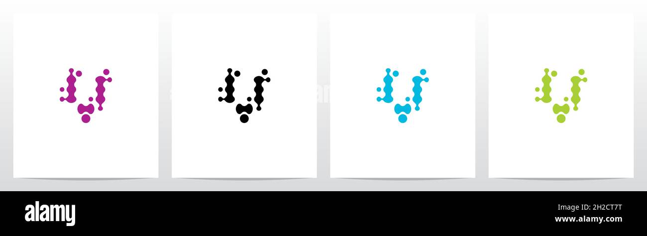Microbiology Amoeba Paramecium Letter Logo Design V Stock Vector Image ...