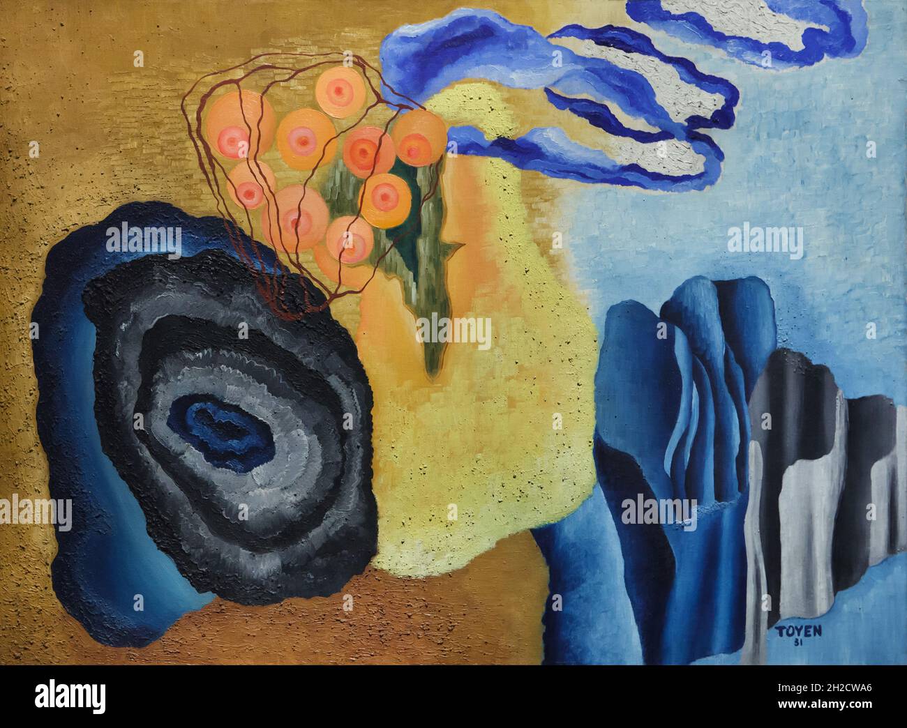 Painting 'Summer' by Czech modernist painter Toyen (1931) on display at ...