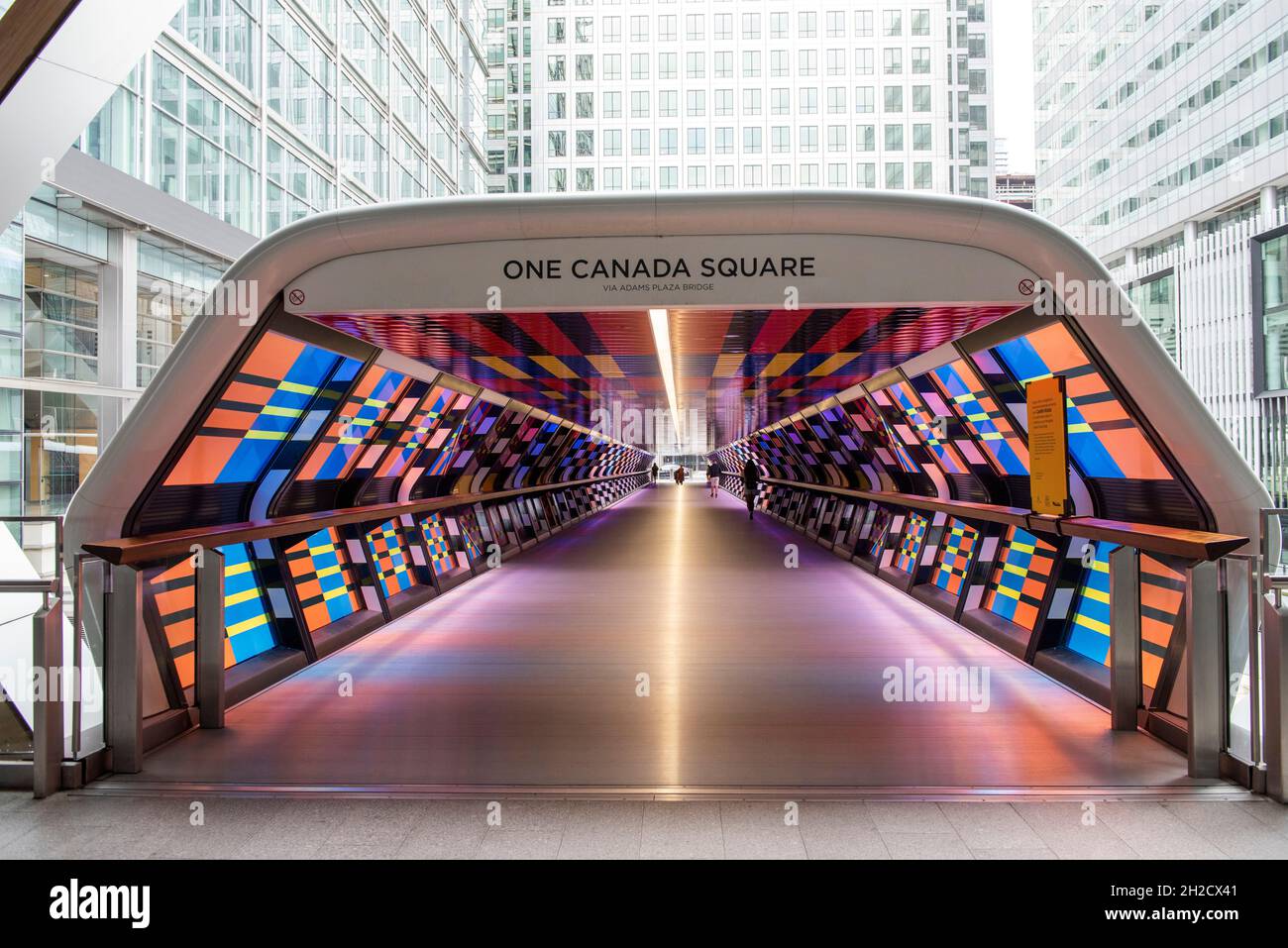 Adams Plaza Bridge, Canary Wharf in London England UK Stock Photo - Alamy